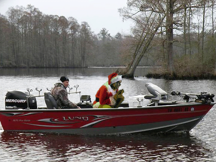 Crappie fishing with The Grinch.
